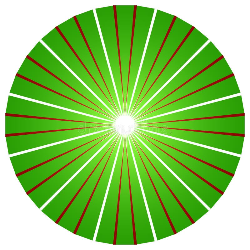 Abstract Circle with Overlapping Spokes Geometric Design Element ...