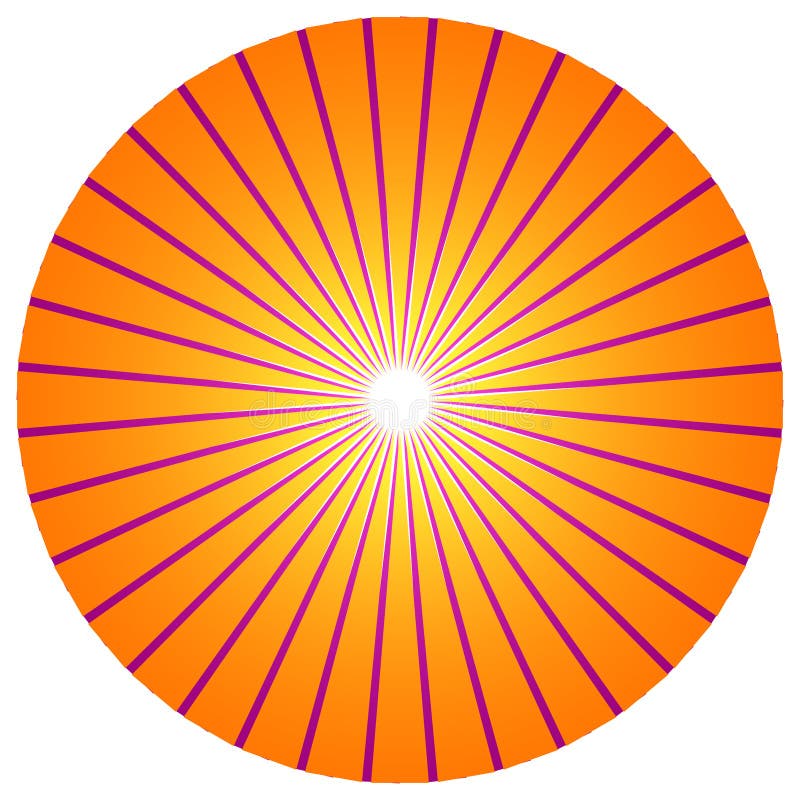 Abstract Circle with Overlapping Spokes Geometric Design Element ...