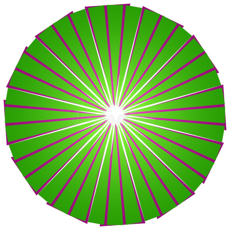 Abstract Circle with Overlapping Spokes Geometric Design Element ...