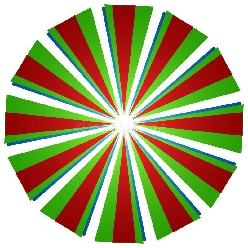 Abstract Circle with Overlapping Spokes Geometric Design Element ...