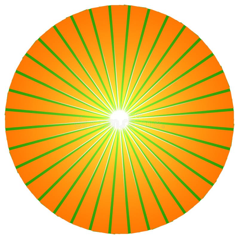 Abstract Circle with Overlapping Spokes Geometric Design Element ...