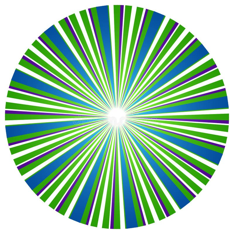 Abstract Circle with Overlapping Spokes Geometric Design Element ...