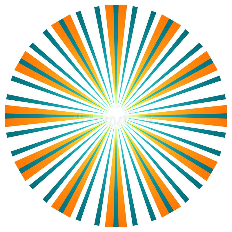 Abstract Circle with Overlapping Spokes Geometric Design Element ...