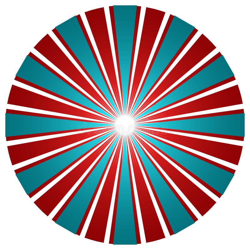 Abstract Circle with Overlapping Spokes Geometric Design Element ...