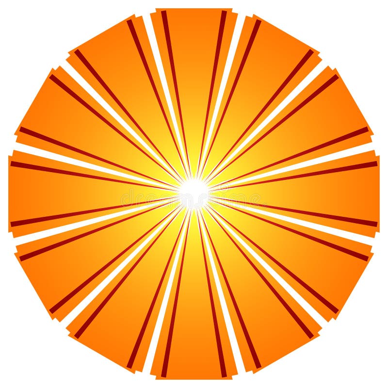 Abstract Circle with Overlapping Spokes Geometric Design Element ...