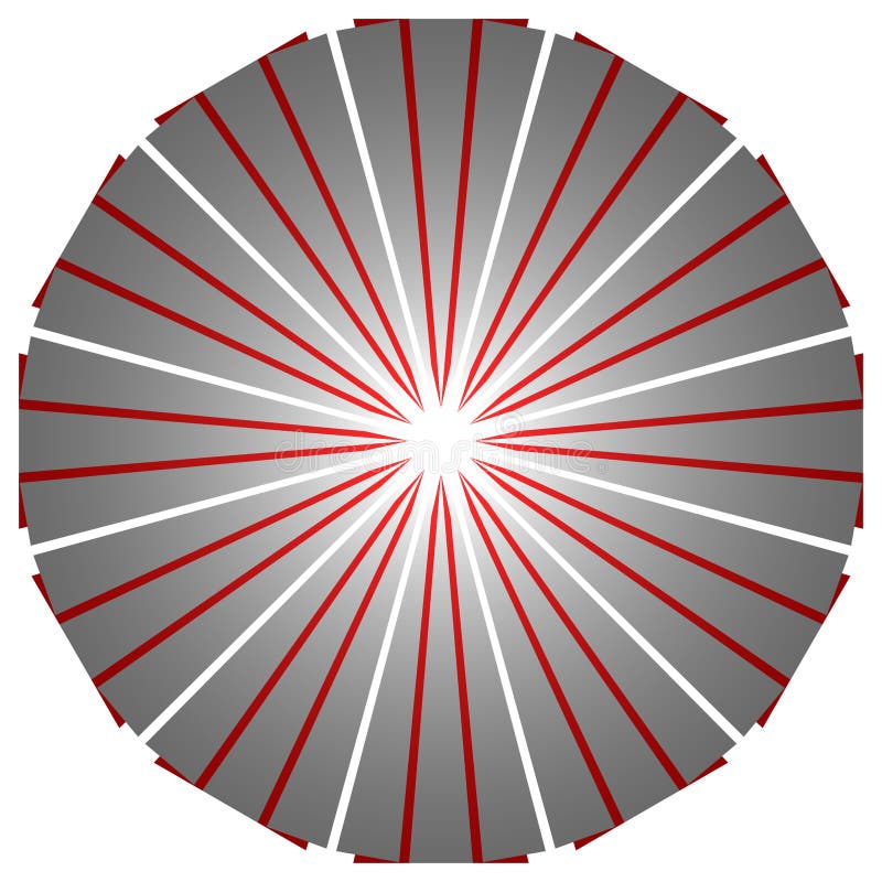 Abstract Circle with Overlapping Spokes Geometric Design Element ...