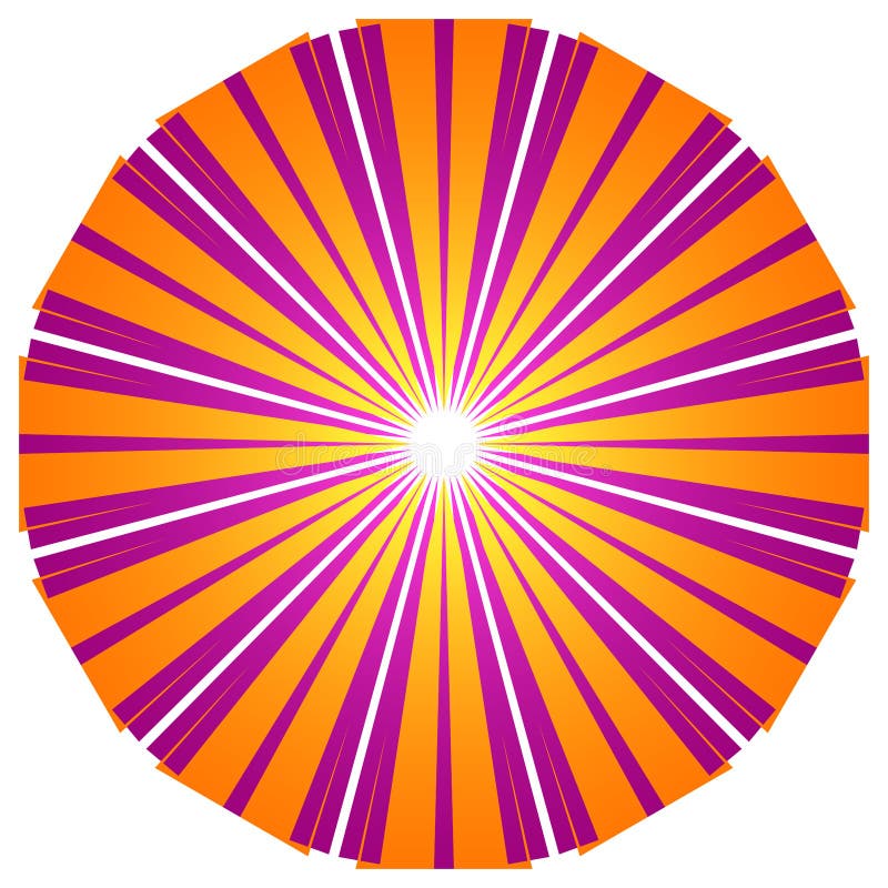 Abstract Circle with Overlapping Spokes Geometric Design Element ...