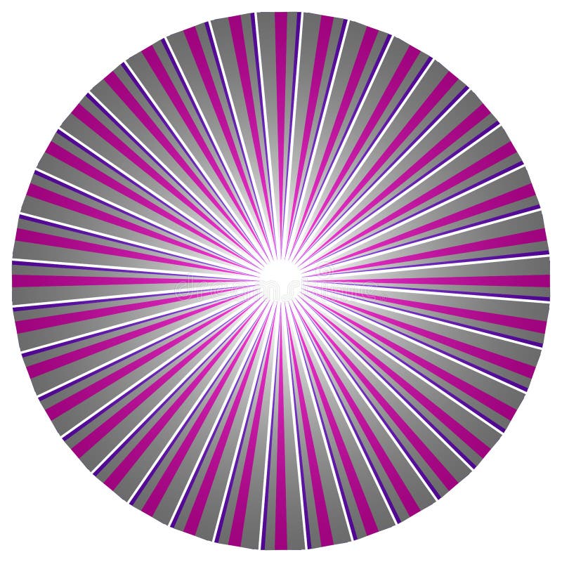Abstract Circle with Overlapping Spokes Geometric Design Element ...