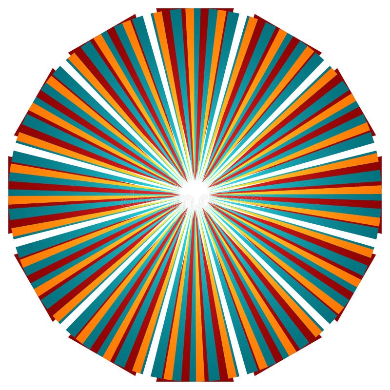 Abstract Circle with Overlapping Spokes Geometric Design Element ...