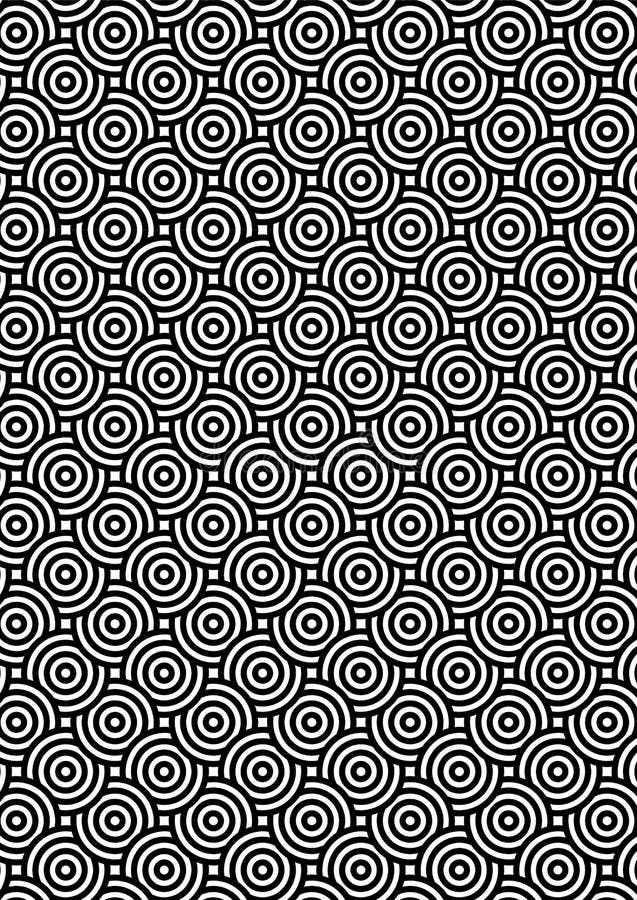 Abstract Circle Pattern.Black and White Geometric 3d Vector Wallpaper ...