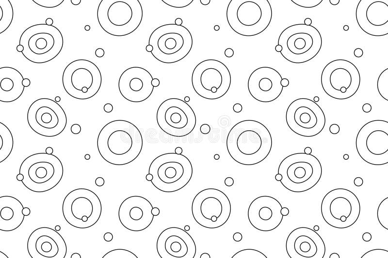Abstract Circle Pattern Coloring Page Stock Vector - Illustration of ...