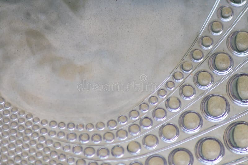 Abstract Circle Pattern in a Glass Brick As Glass Background Shows a ...