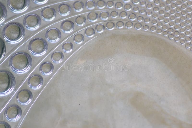 Abstract Circle Pattern in a Glass Brick As Glass Background Shows a ...