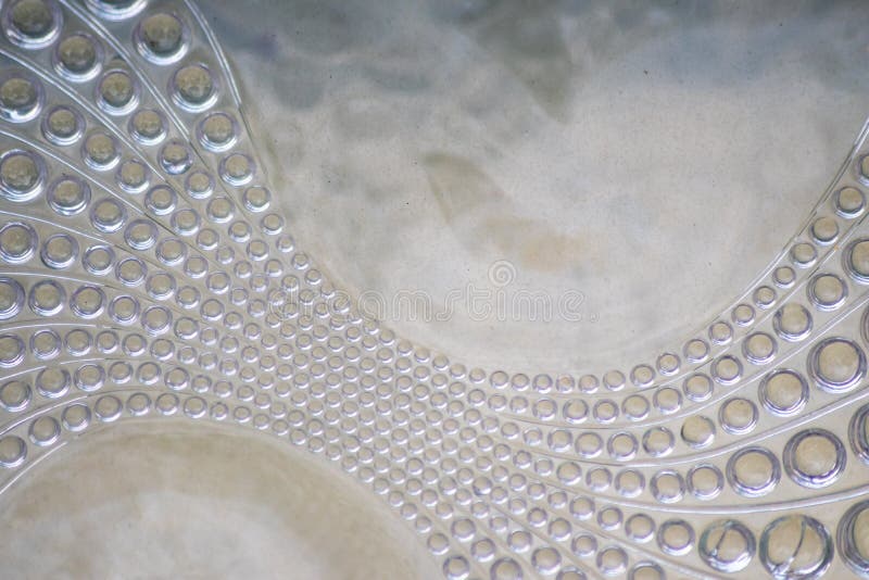 Abstract Circle Pattern in a Glass Brick As Glass Background Shows a ...