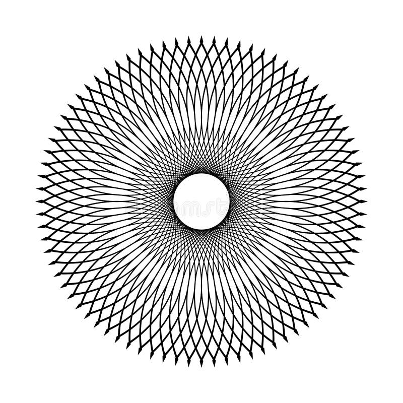 Abstract Circle Radial Lacy Pattern Stock Vector - Illustration of grid ...