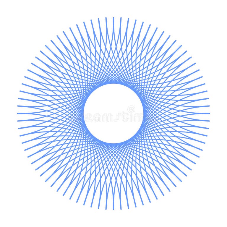Abstract Circle Radial Pattern. Round Design Element Stock Vector ...