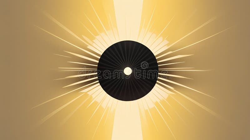 Abstract Circle with Radiating Light Rays Stock Illustration ...