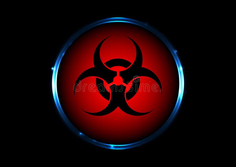 Abstract Circle Red with Biohazard Symbol Concept Design. Circle ...