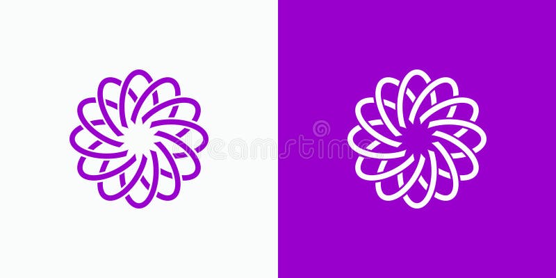 Abstract Circle Ring Flower Vector Logo Design Stock Illustration ...