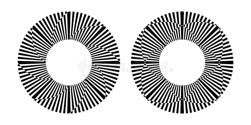 Abstract Circle Rotation Circular Design Elements Set Stock Vector ...