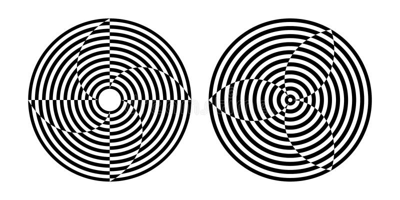 Abstract Circle Rotation Circular Design Elements Set Stock Vector ...