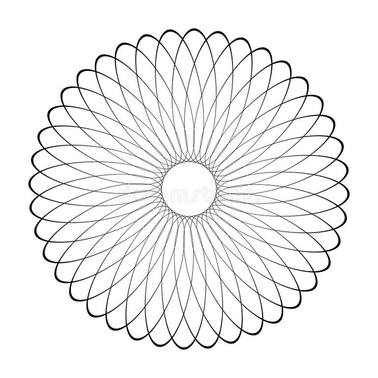 Abstract Circle Rotation Radial Geometric Design Element Stock Vector ...