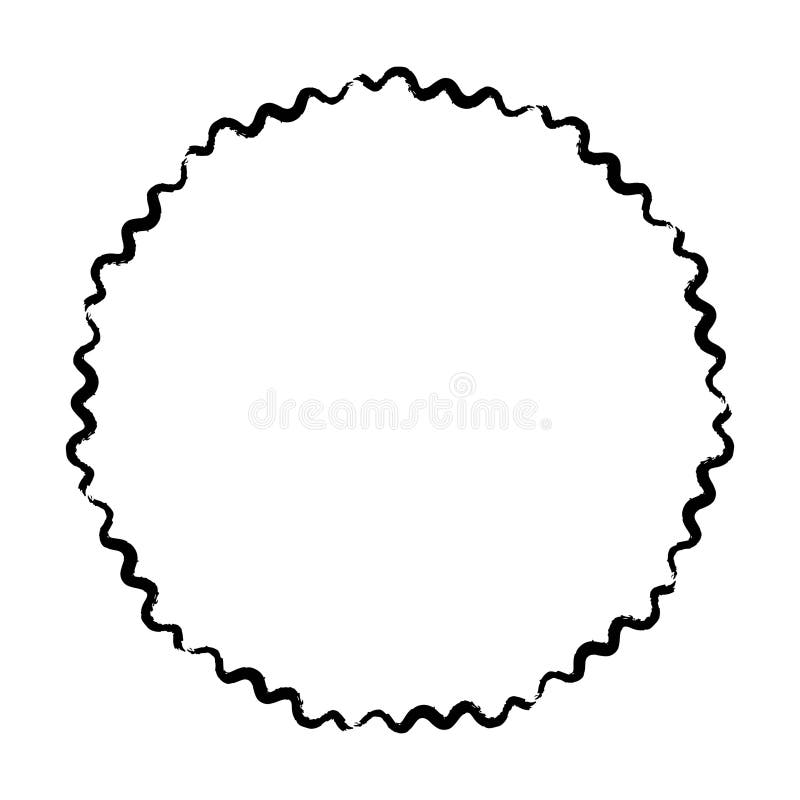 Abstract Circle Round Grunge Border Frame Ring for Decoration Ornament ...