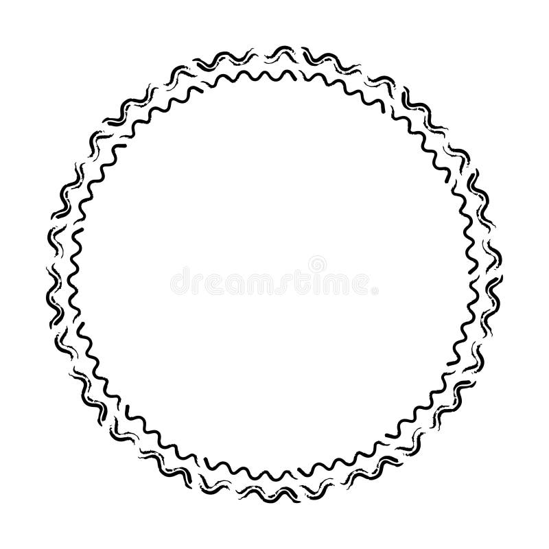 Abstract Circle Round Grunge Border Frame Ring for Decoration Ornament ...