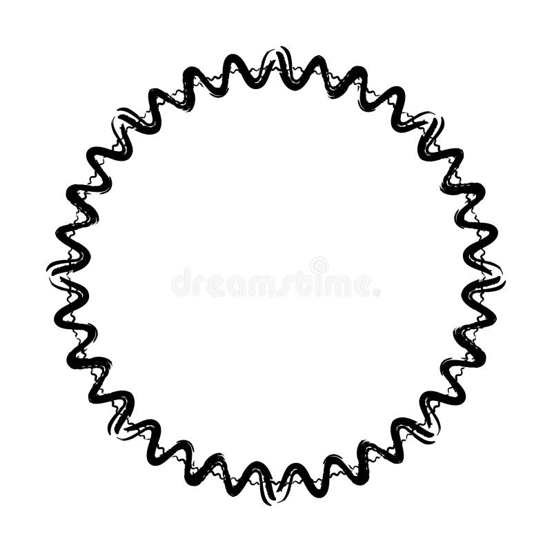 Abstract Circle Round Grunge Border Frame Ring for Decoration Ornament ...