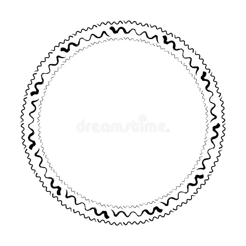 Abstract Circle Round Grunge Border Frame Ring for Decoration Ornament ...