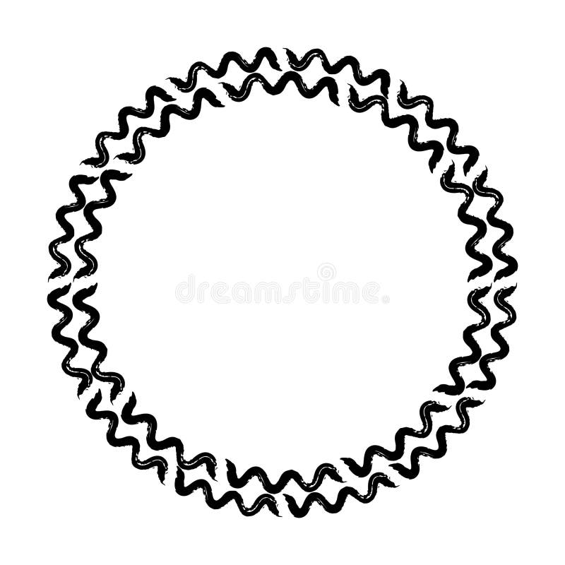 Abstract Circle Round Grunge Border Frame Ring for Decoration Ornament ...