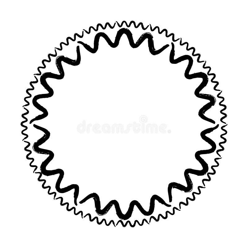 Abstract Circle Round Grunge Border Frame Ring for Decoration Ornament ...