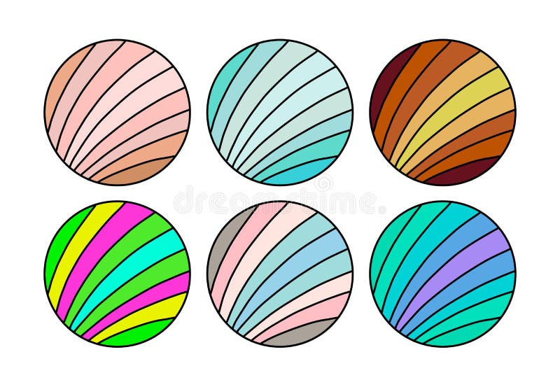 Abstract Circle Round Logo Icon Shell Form Stock Vector - Illustration ...