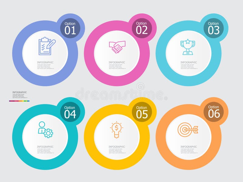 Abstract Circle Round Steps Timeline Infographic Element Report ...