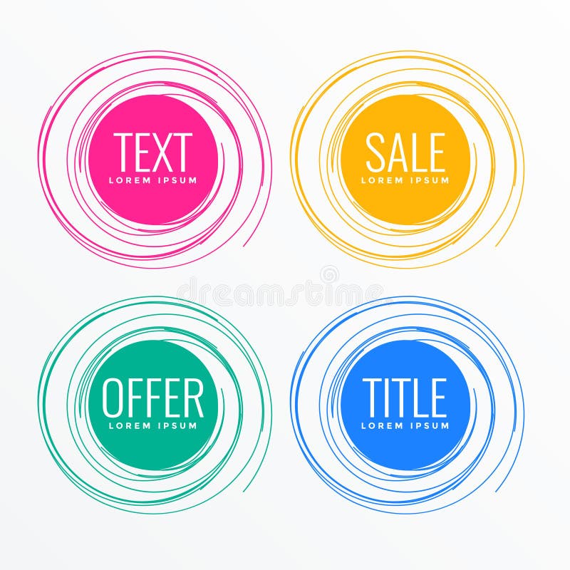 Abstract Circle Sale Label Design Stock Vector - Illustration of design ...