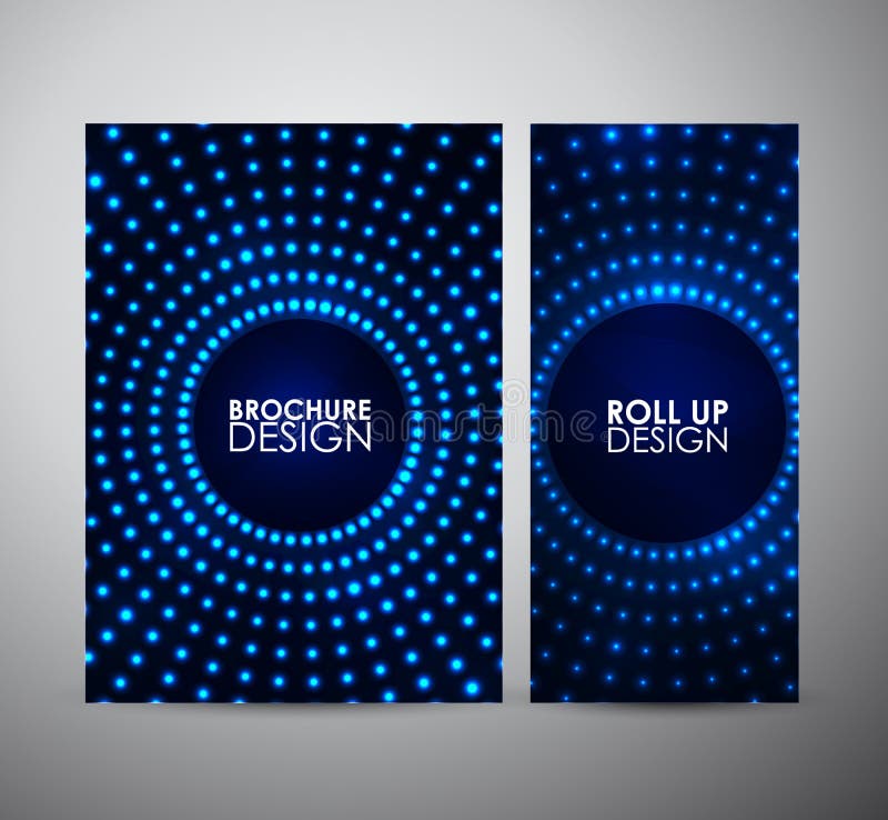 Abstract Circle Shining Pattern. Brochure Business Design Template or ...