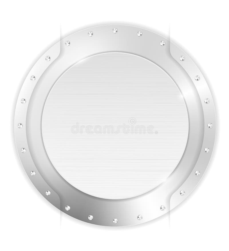 Abstract Circle Silver Steel Frame with Metal Rivets Stock Vector ...
