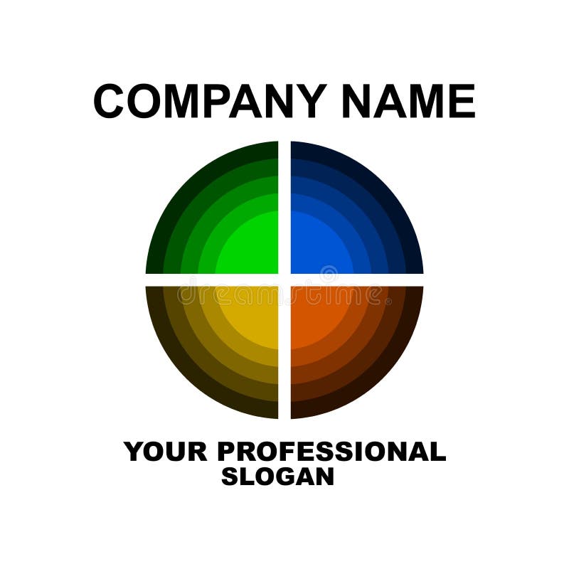 Abstract Circle. a Simple Logo in Different Colors Stock Illustration ...