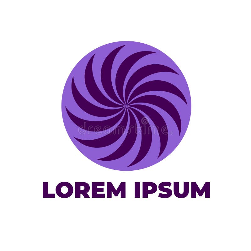 Abstract Circle. a Simple Violet Logo in the Stock Illustration ...