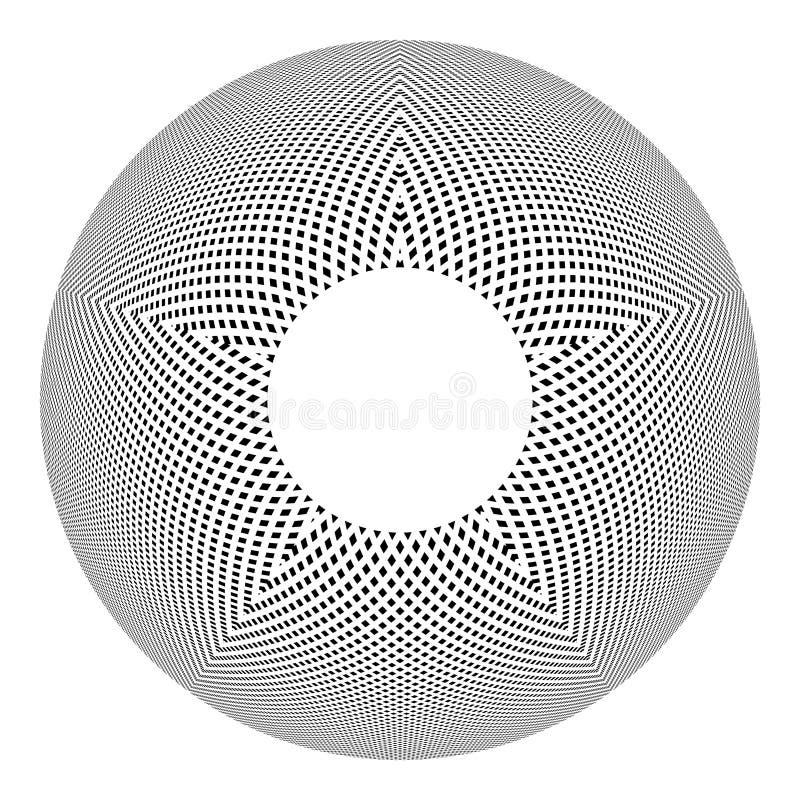 Abstract Circle Spherical Dots Pattern. 3D Illusion Effect Stock Vector ...