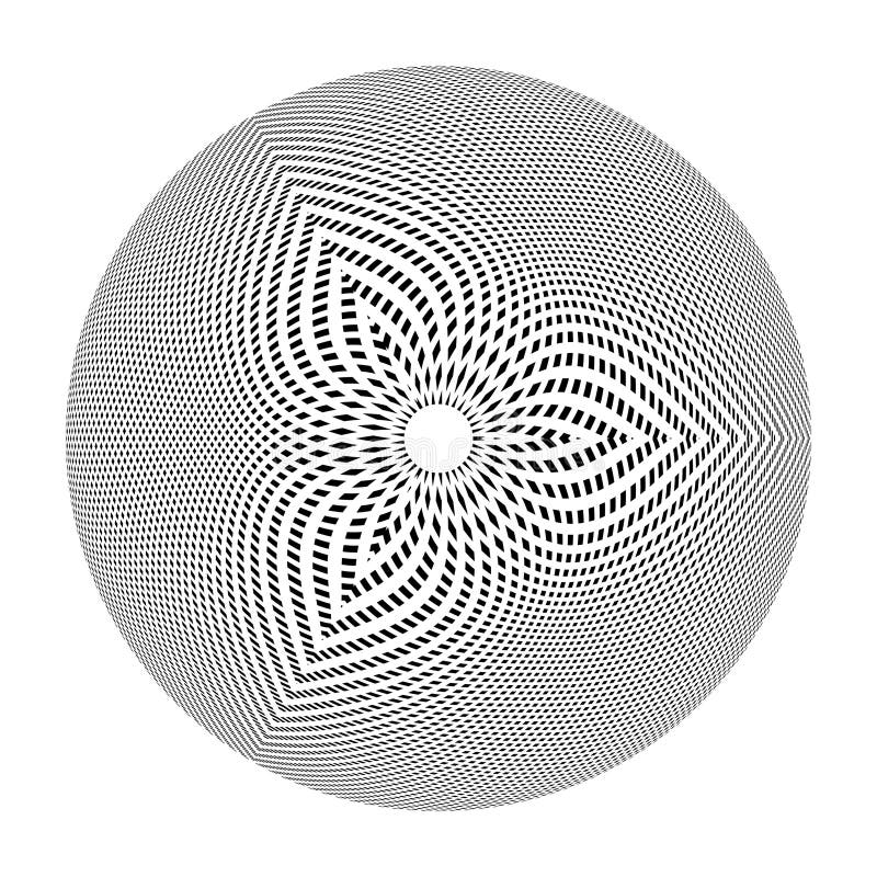 Abstract Circle Spherical Dots Pattern. 3D Illusion Effect Stock Vector ...