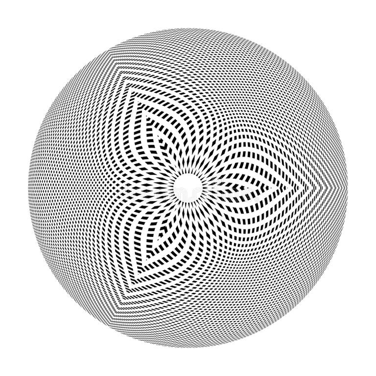 Abstract Circle Spherical Dots Pattern. 3D Illusion Effect Stock Vector ...
