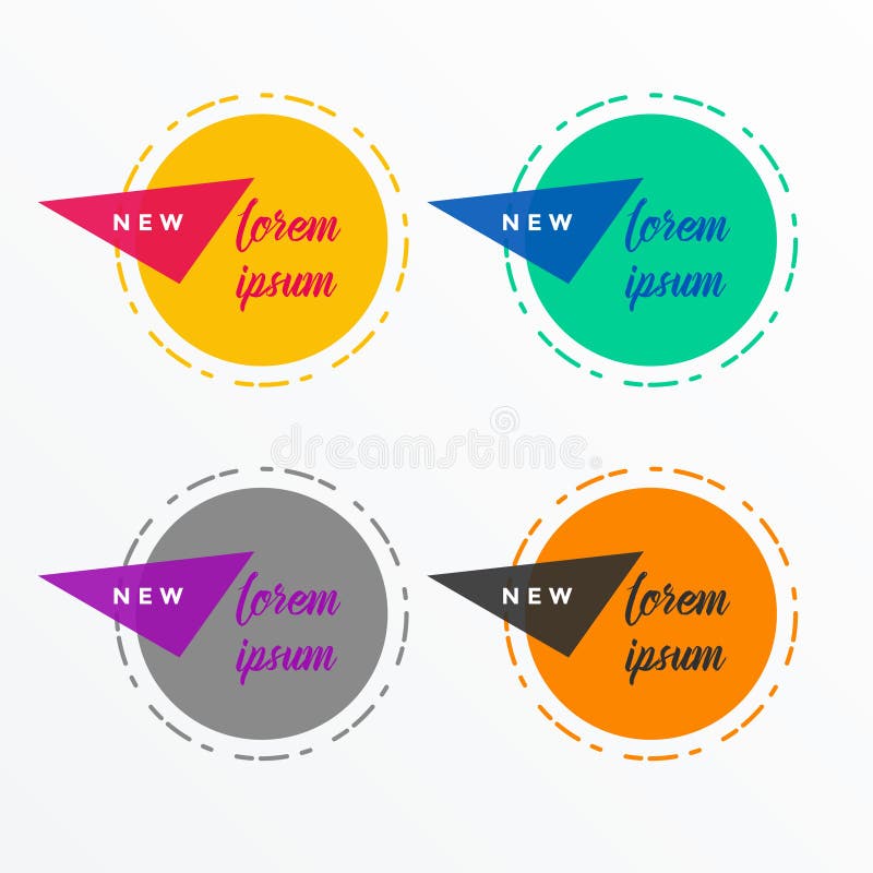 Abstract Circle Symbols with Text Space Stock Vector - Illustration of ...