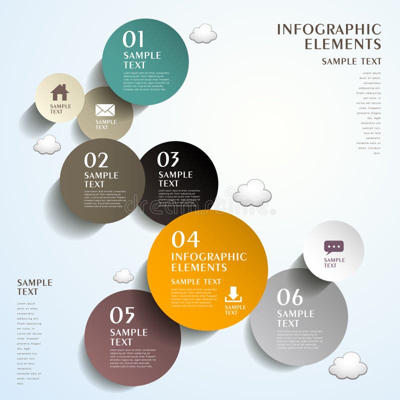 Abstract Circle Tag Infographics Stock Vector - Illustration of clip ...