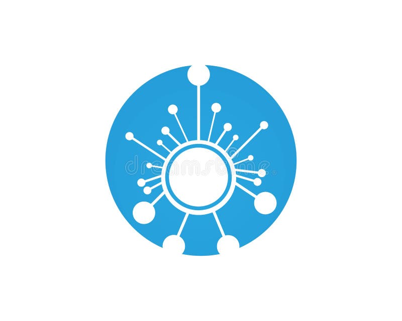 Abstract Circle Techno Logo Template Stock Vector - Illustration of ...