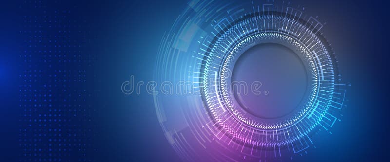 Abstract Circle Technology Communication, Vector Illustration. Hi-tech ...