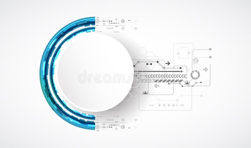 Abstract Circle Technology Concept. Circuit Board, High Computer Stock ...