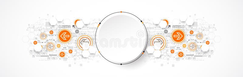 Abstract Circle Technology Concept. Circuit Board, High Computer Stock ...