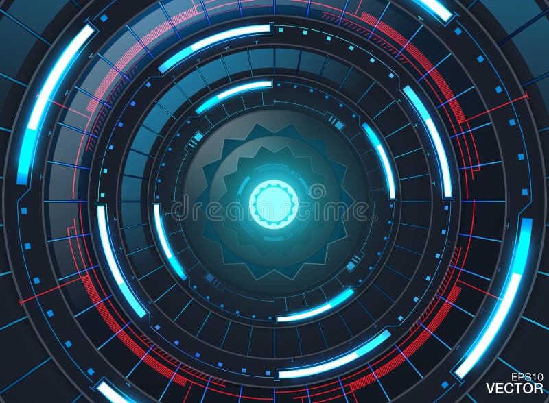 Abstract Circle Technology Concept. Circuit Board, High Computer Color ...