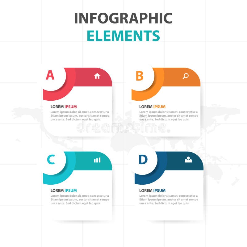 Abstract Circle Text Box Business Infographics Elements, Presentation ...